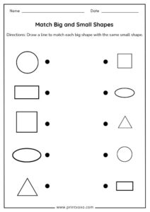Big and Small Worksheets – Free Printable PDF for Preschool & Kindergarten