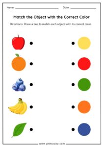 Color Matching Worksheets – Free Printable PDF for Preschool & Kindergarten