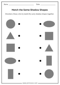 Shadow Matching Worksheets – Free Printable PDF for Preschool ...